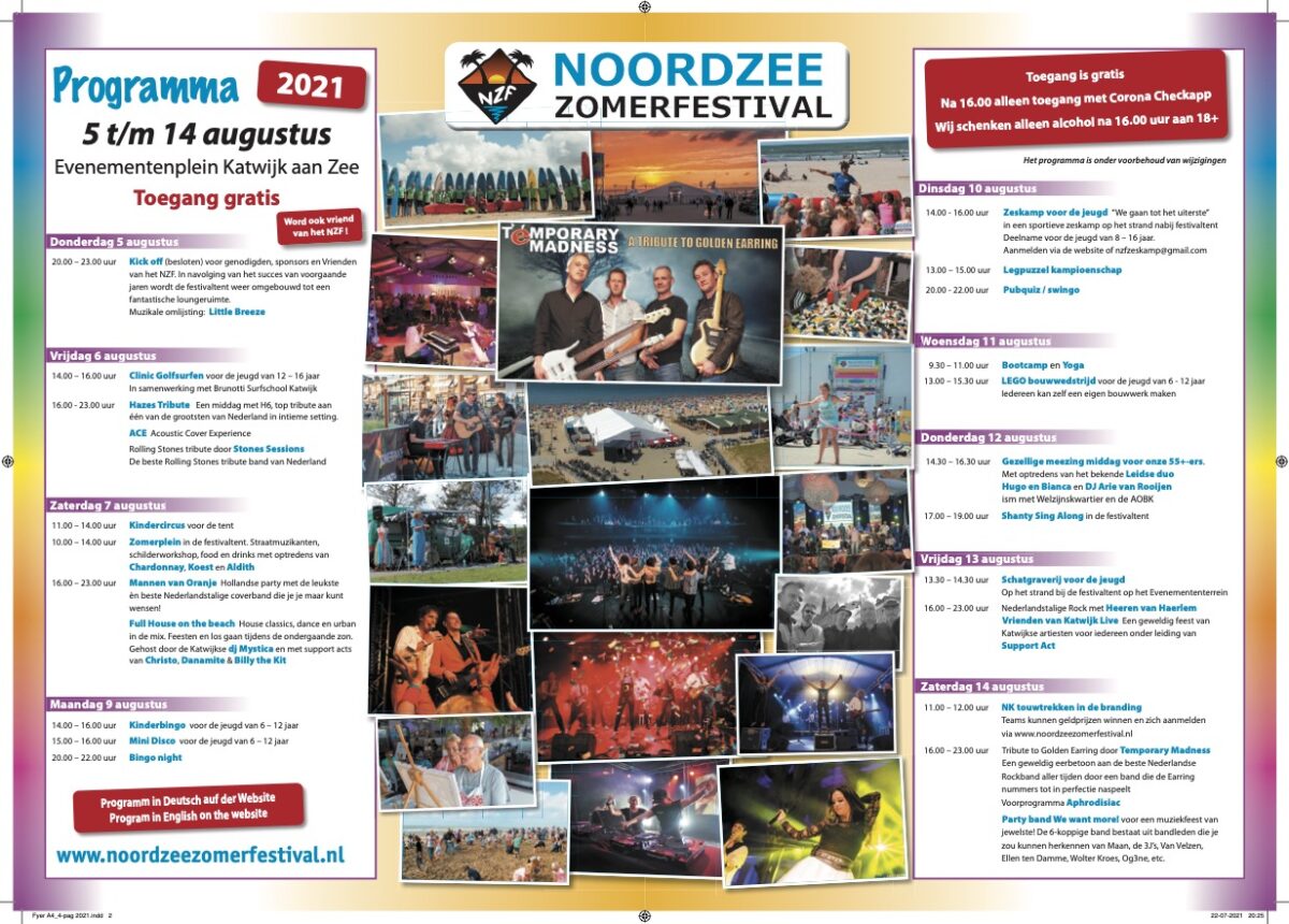 Programma overzicht – Noordzee Zomerfestival